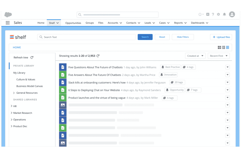 Salesforce Service Cloud Integration from Shelf